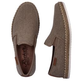 Rieker Herren Espadrille Slipper, Strandschuh, Sommerschuh mit Stretcheins&auml;tzen grau 41