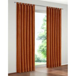WIRTH Vorhang &raquo;Trondheim 328 g/m&sup2;&laquo; Schlaufen 1 Stk. tlg. rot Chenille, Polyacryl