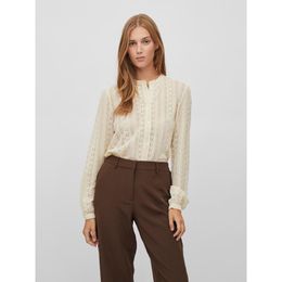 Vila Damen Blusenshirt &raquo;VICHIKKA LACE L/S SHIRT- NOOS&laquo; beige S
