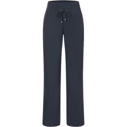 MAC Damen MAC Stoffhose &raquo;EASY WIDELEG&laquo; sehr elastische Qualit&auml;t, angenehmer Griff und hoher Tragekomfort blau 46, L&auml;nge 32