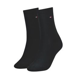 Tommy Hilfiger Damen Socken &raquo;TH WOMEN SOCK CASUAL 2P&laquo; 2 Paar, 2 Stk. tlg. mit flacher Zehennaht schwarz 39-42
