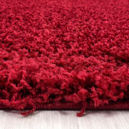 Ayyildiz Teppiche Hochflor-Teppich &raquo;Life Shaggy 1500&laquo; rund 30 mm H&ouml;he auch in rechteckig, Wohnzimmer, Langflor, gro&szlig;e Farbauswahl rot Kunstfaser