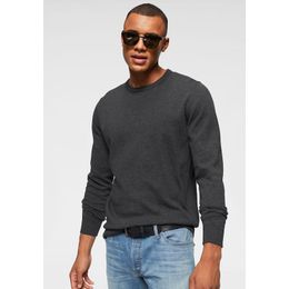 Jack & Jones Jack & Jones Herren Rundhalspullover &raquo;JJEBASIC mit Rundhals, ideal f&uuml;r Job und Freizeit&laquo; unifarben, modisch, slim fit, Baumwolle, Rundhals grau XL