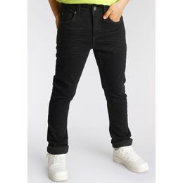 Arizona Jungen Stretch-Hose &raquo;, Basic Jeans f&uuml;r Jungen&laquo; regular fit mit schmalem Bein schwarz 182, N-Gr