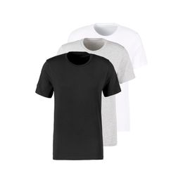 Bruno Banani Herren T-Shirt Packung, 3 Stk. mit Rundhals-Ausschnitt schwarz-wei&szlig; S