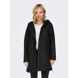 Only Damen Only Funktionsmantel &raquo;ONLSALLY RAINCOAT OTW NOOS&laquo; mit Kapuze und Teddypl&uuml;schfutter schwarz XL