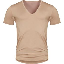 Mey Herren Unterziehshirt &raquo;Dry Cotton Functional&laquo; Kurzarm, tiefem V-Ausschnitt, Single Jersey, mit extra-langem R&uuml;cken beige 6, N-Gr
