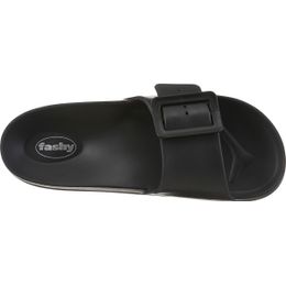 Fashy Damen Badepantolette mit verstellbarem Riemen schwarz Gr&ouml;&szlig;e 41