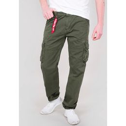 Alpha Industries Herren Cargohose &raquo;Jet Pant&laquo; mit seitlichen Cargotaschen und Kordelzug am Beinabschluss gr&uuml;n 34, N-Gr