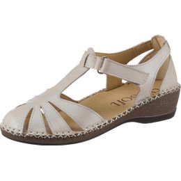 Damen Sandalette mit Klettverschluss vanille Gr&ouml;&szlig;e 39