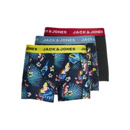 Jack & Jones Jack & Jones Herren Trunk &raquo;JACFLOWER BIRD TRUNKS 3 PACK NOOS&laquo; Packung, 3 Stk. blau M, 3 Stk.
