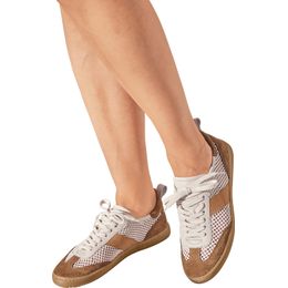 Heine Damen Sneaker cognac-wei&szlig; Gr&ouml;&szlig;e 38