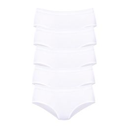Speidel Damen Taillenslip &raquo;Sensuelle Lace&laquo; 5er Pack, bequem, weich, sch&ouml;n, feminin, Baumwolle wei&szlig; 40