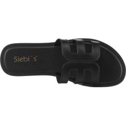 Siebi&acute;s Damen Badepantolette mit Durchbr&uuml;chen schwarz Gr&ouml;&szlig;e 41