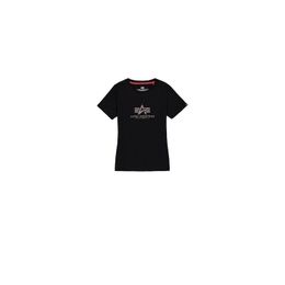 Alpha Industries Damen T-Shirt &raquo;New Basic T-Shirt BL Glitter W&laquo; schwarz S