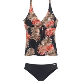 Lascana Damen B&uuml;gel-Tankini schwarz-bedruckt Gr&ouml;&szlig;e 46B