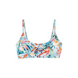 Venice Beach Damen Bustier-Bikini-Top &raquo;Caru&laquo; mit modernem Allover-Print blau 32, Cup A/B