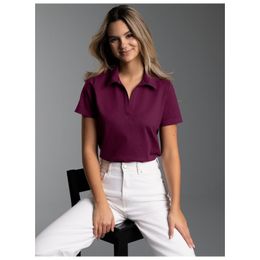 TRIGEMA Damen Poloshirt &raquo;TRIGEMA Poloshirt ohne Knopfleiste&laquo; 1 Stk. rot M