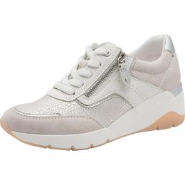 Jana Damen Sneaker im Materialmix wei&szlig; Gr&ouml;&szlig;e 39