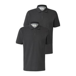 s.Oliver Herren s.Oliver Poloshirt Packung, 2 Stk. mit Logo Stickerei grau M