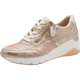 Jana Damen Sneaker im Materialmix goldfarben Gr&ouml;&szlig;e 38