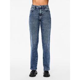 Pieces Damen Pieces Straight-Jeans &raquo;PCKELLY HW STRAIGHT JEANS MB402 NOOS BC&laquo; blau 25, L&auml;nge 32
