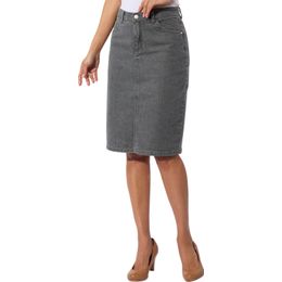 CR&Eacute;ATION L Damen Jeansrock in 5-Pocket-Form grey-denim Gr&ouml;&szlig;e 44