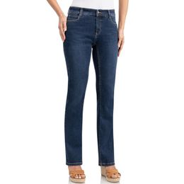 Wonderjeans Damen wonderjeans Bootcut-Jeans Figurbetonte Form mit leicht ausgestelltem Bein blau 36, L&auml;nge 32