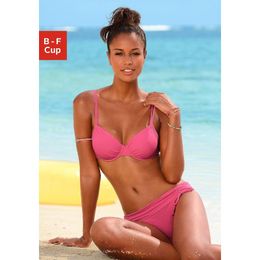 Buffalo Damen B&uuml;gel-Bikini-Top &raquo;Happy&laquo; seitlich zu raffen rosa 40, Cup E
