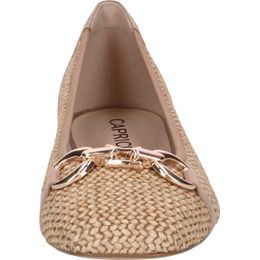 Caprice Damen Ballerina mit Zierspange camel Gr&ouml;&szlig;e 37