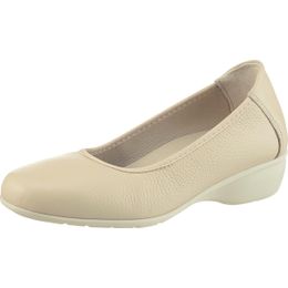 Damen Ballerina mit Keilabsatz beige Gr&ouml;&szlig;e 40