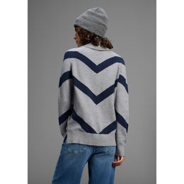 Laura Scott Damen Rollkragenpullover kuscheliger Winterstrick mit l&auml;ssigem Streifenmuster - NEUE KOLLEKTION 44/46