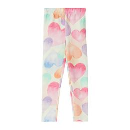 s.Oliver Junior M&auml;dchen s.Oliver Junior Leggings mit Herz-Allover-Druck 134, N-Gr