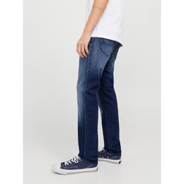 Jack & Jones Jack & Jones Herren Tapered-fit-Jeans &raquo;JJIMIKE mit Stretch, Used-Look und bequemer Passform&laquo; mit Abriebeffekten blau 34, L&auml;nge 34