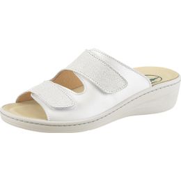 Franken Schuhe Damen Pantolette mit Kork-Fu&szlig;bett ecru Gr&ouml;&szlig;e 38