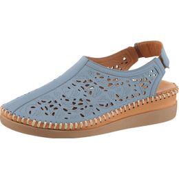 Gemini Damen Slipper fersenoffen, mit Gummizug jeansblau Gr&ouml;&szlig;e 42