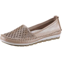 Gemini Damen Slipper mit Leder-Wechselfu&szlig;bett puder-meliert Gr&ouml;&szlig;e 40