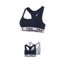 Fila Damen Bustier &raquo;WOMAN BUSTIER&laquo; 2er Pack, ohne Polsterung und ohne B&uuml;gel, Racerbackr&uuml;cken blau XS, N-Gr
