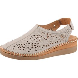 Gemini Damen Slipper fersenoffen, mit Gummizug hellgrau Gr&ouml;&szlig;e 36