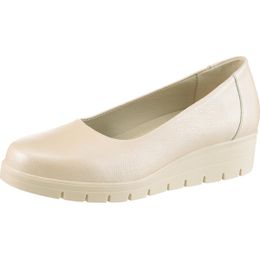 Damen Slipper mit Profil-Sohle champagner-meliert Gr&ouml;&szlig;e 36