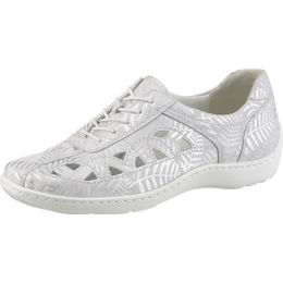 Waldl&auml;ufer Damen Schn&uuml;rschuh mit schimmerndem Muster hellgrau-silberfarben Gr&ouml;&szlig;e 7,5