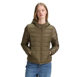 Tom Tailor Denim Damen Tom Tailor Denim Steppjacke mit Kapuze mit Kapuze gr&uuml;n S (36)
