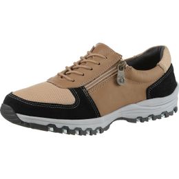 Damen Schn&uuml;rschuh mit seitlichem Rei&szlig;verschluss vanille Gr&ouml;&szlig;e 42