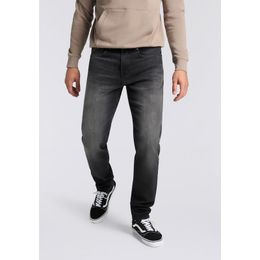 BOSS Orange Herren BOSS Orange Regular-fit-Jeans &raquo;RE.MAINE BO&laquo; mit BOSS-Lederbadge, Regular Fit, stone washed schwarz 32, L&auml;nge 34
