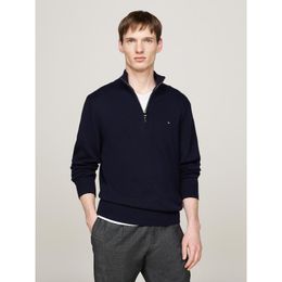 Tommy Hilfiger Herren Troyer &raquo;PIMA ORG CTN CASHMERE ZIP MOCK&laquo; blau XXXL (58)