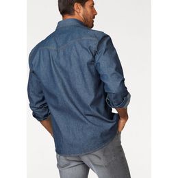 Arizona Herren Jeanshemd Western Stil blau 45/46 (XXL), N-Gr