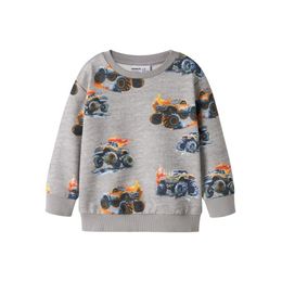 name it Sweatshirt Jungen Gr&ouml;&szlig;e 116 blau / braun / grau / orange