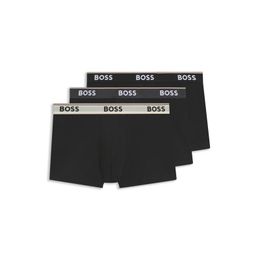 BOSS Herren BOSS Trunk &raquo;3P Power&laquo; Packung, 3 Stk. mit BOSS Schriftzug auf dem Bund bunt S, 3 Stk.