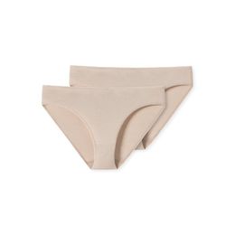Schiesser Damen Taillenslip &raquo;Modal Essentials&laquo; 2er-Pack, mit Glanzgarn-Details beige 48