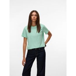 V&eacute;ro Moda Vero Moda Damen Kurzarmshirt &raquo;VMPAULINA SS T-SHIRT GA JRS NOOS&laquo; Baumwolle, regular fit gr&uuml;n S